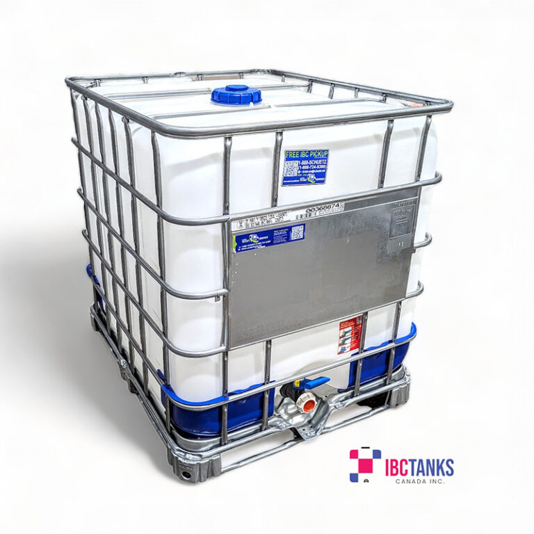 1000 Litre 275 Gallon Rebottled IBC Tote with 2 Inch Ball Valve and ...