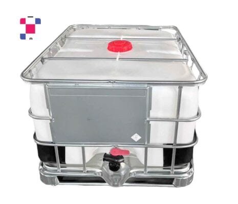 500 Litre 135 Gallon Reconditioned IBC Tote, with 2 Inch Butterfly ...